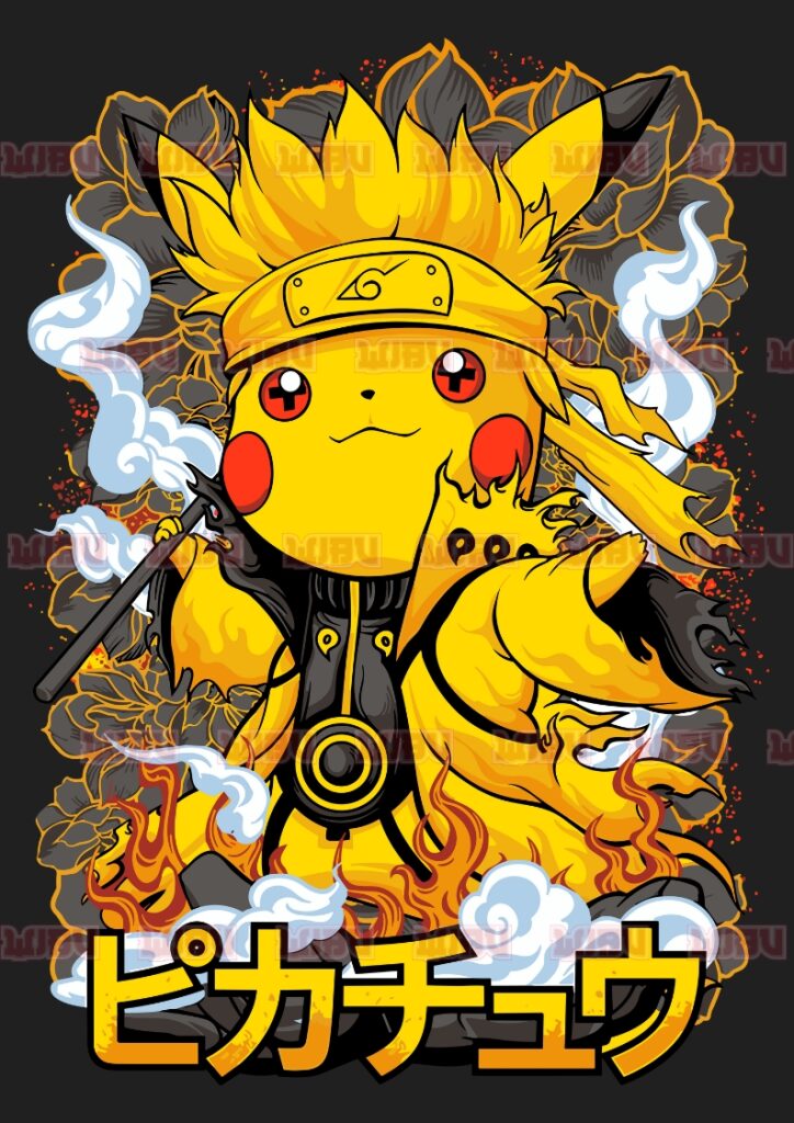 Áo thun Wibu Pokemon Pikachu 3